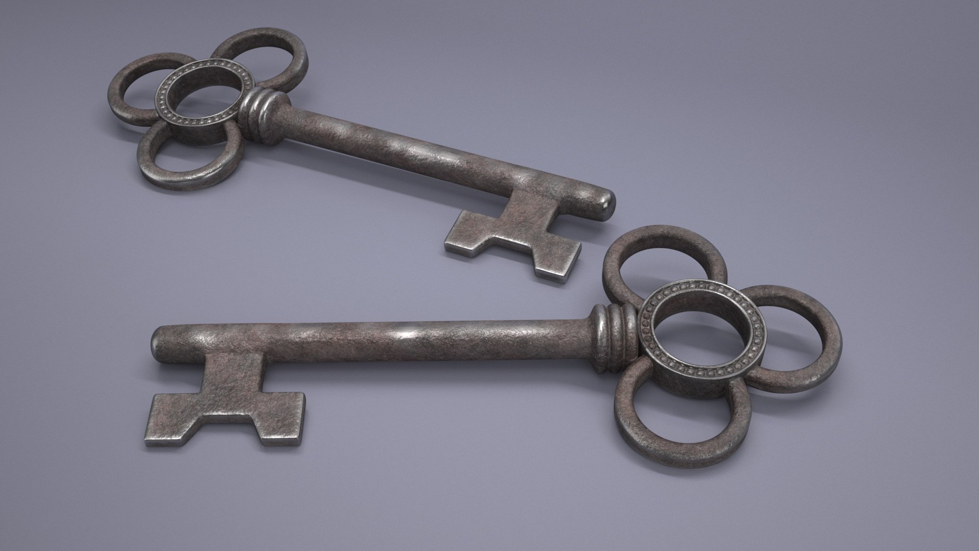 Traditional Skeleton Key Steel 3D Model - TurboSquid 2246317