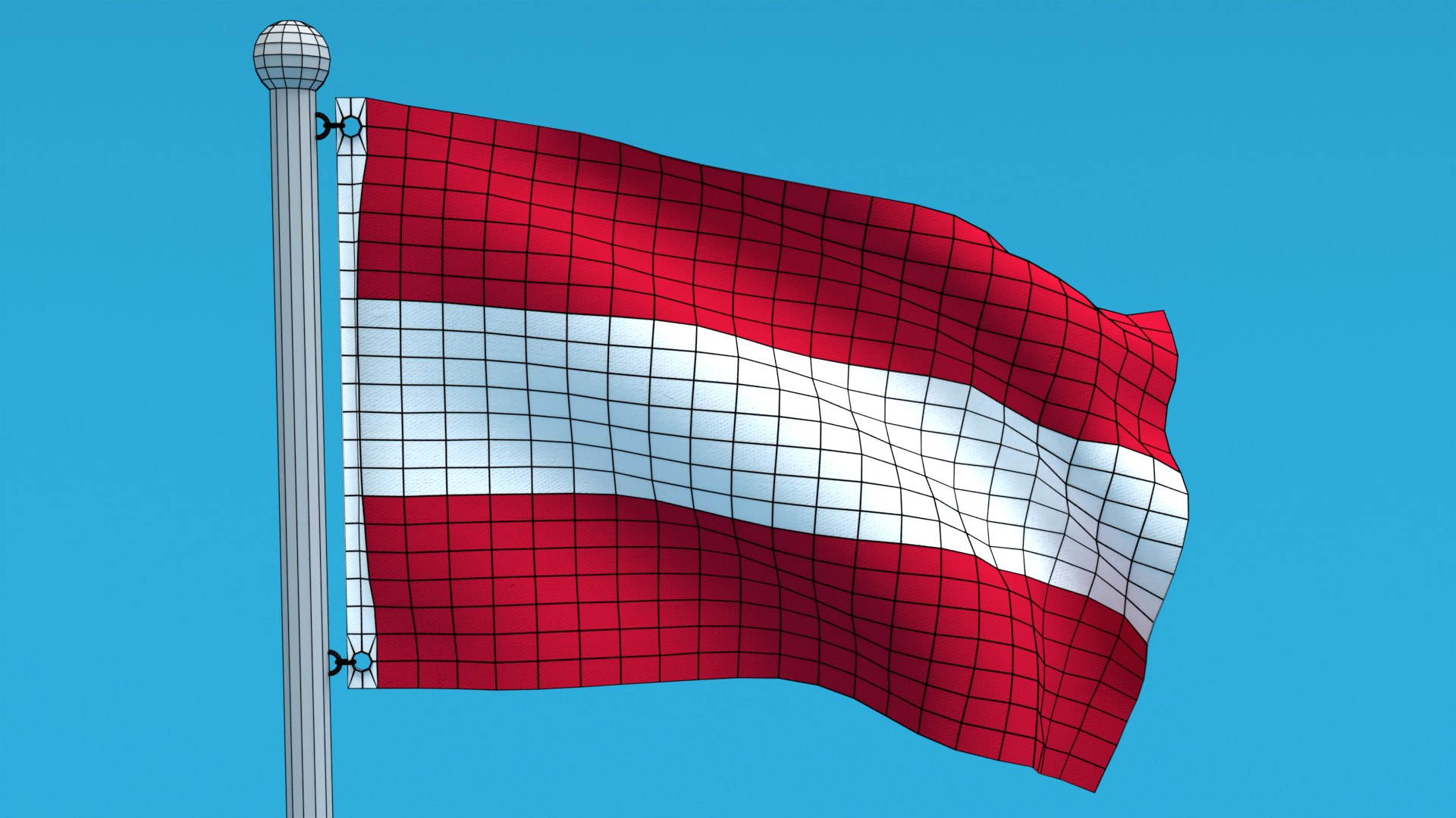 Low Poly Seamless Animated Austria Flag 3D model - TurboSquid 1921335