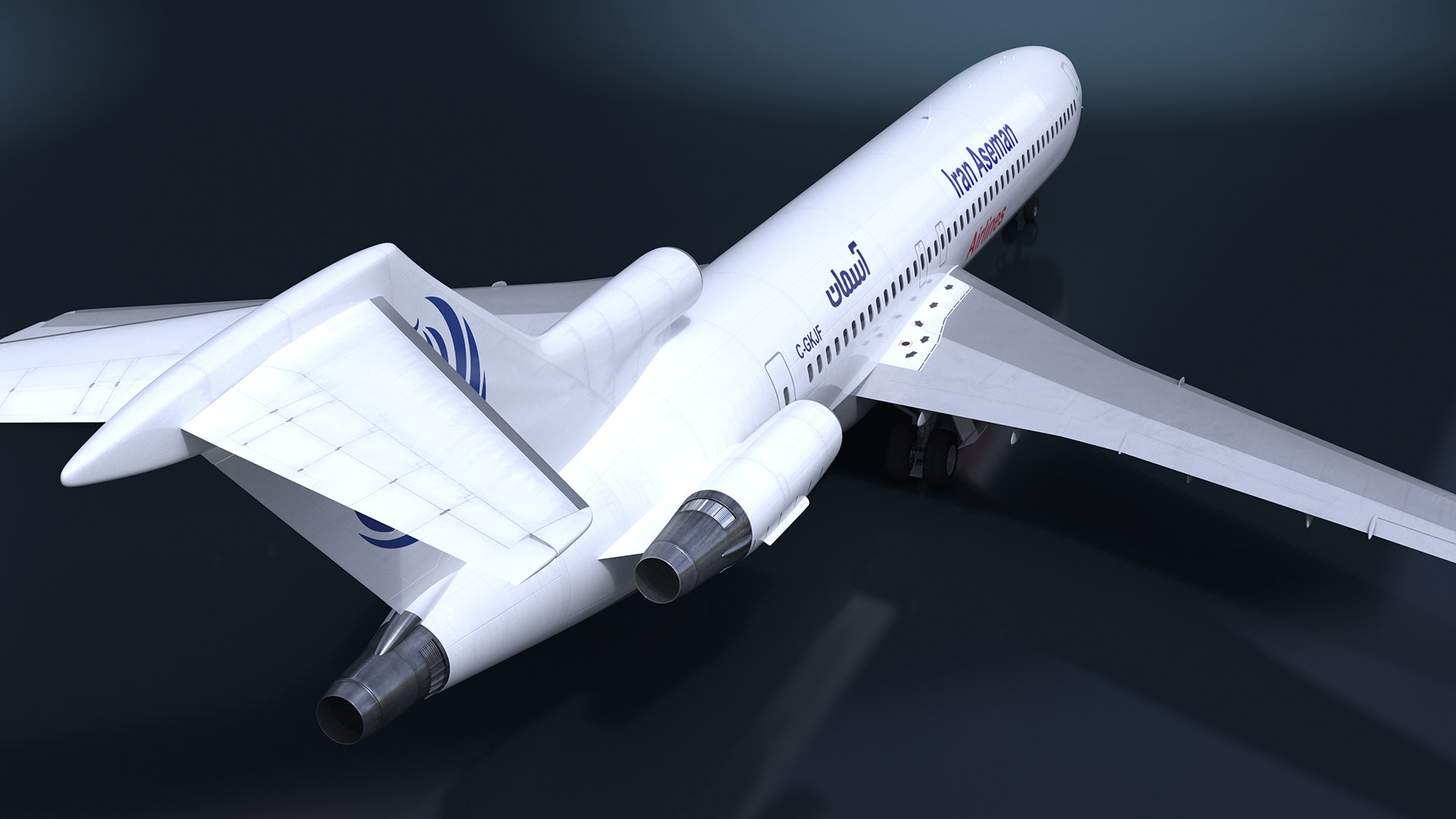 3D Boeing 727 Iran Aseman Airlines - TurboSquid 2378806