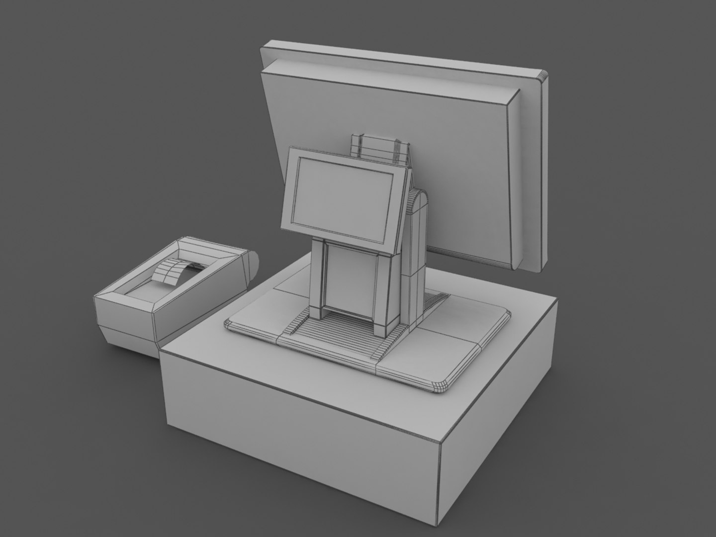 Pos Cash Register 3d Model