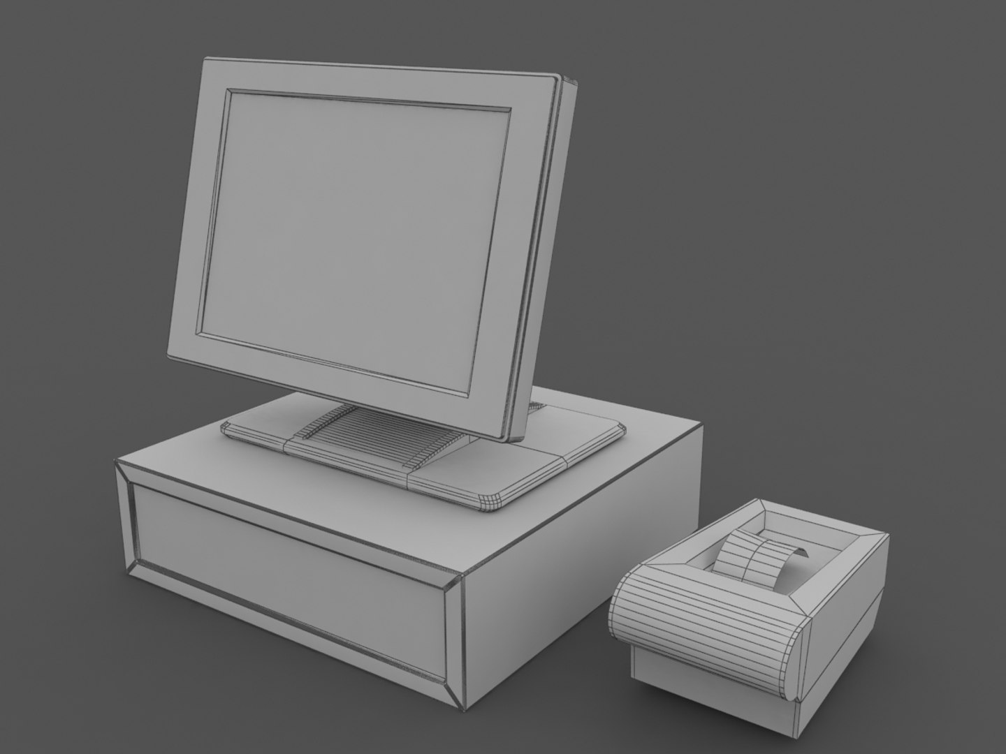 Pos Cash Register 3d Model