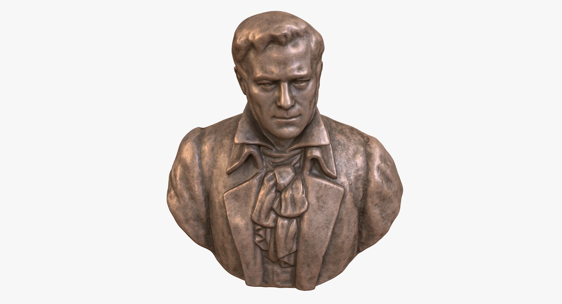 3D Mikhail Glinka Bronze Bust Model - TurboSquid 2015469