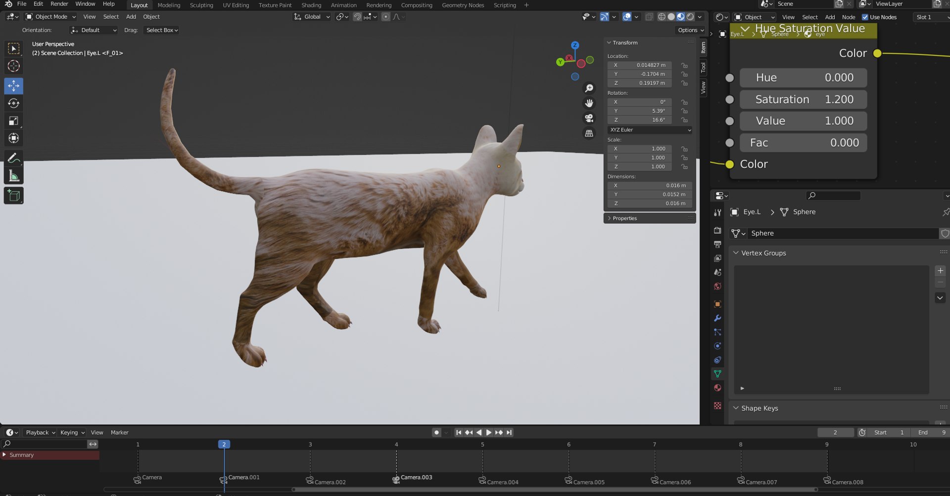 3D Fur Cat White V2 Rigged And Animated - TurboSquid 1981420