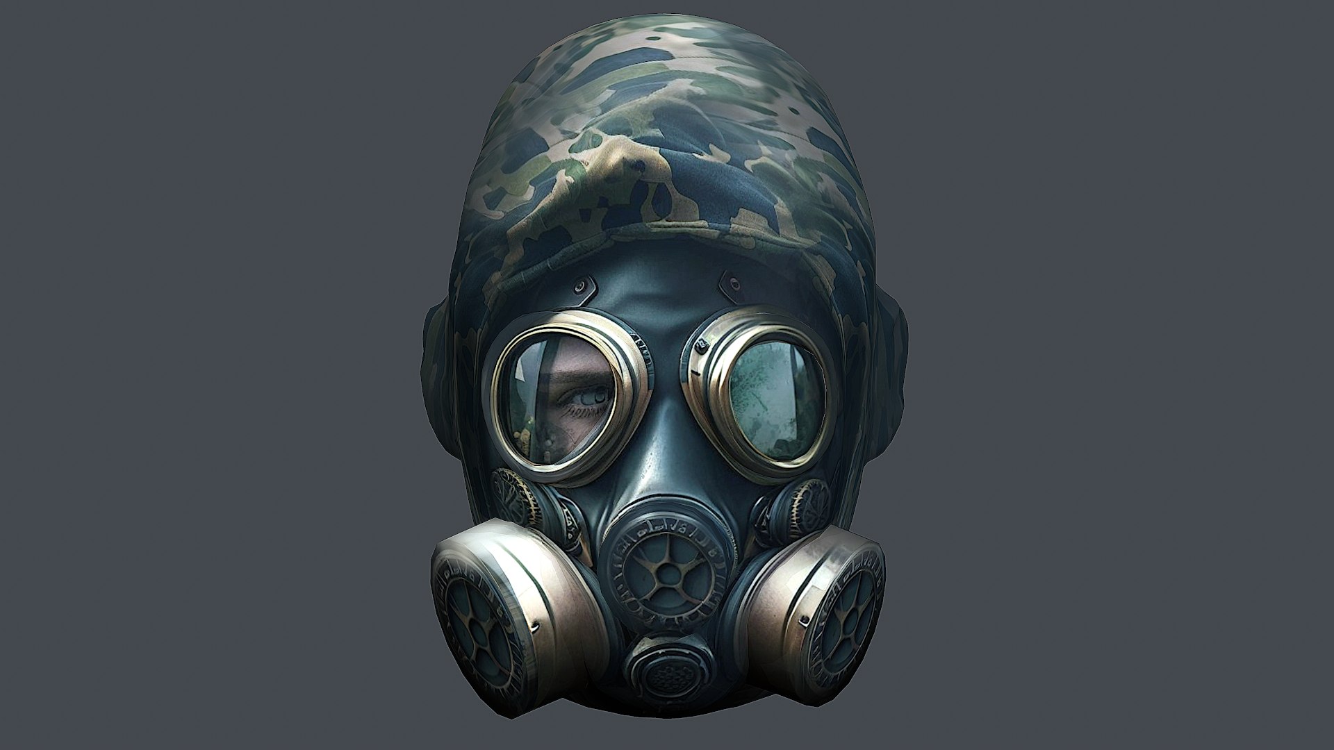 3D 3D Gas Mask Helmet Scifi Futuristic Protection Safety Model ...