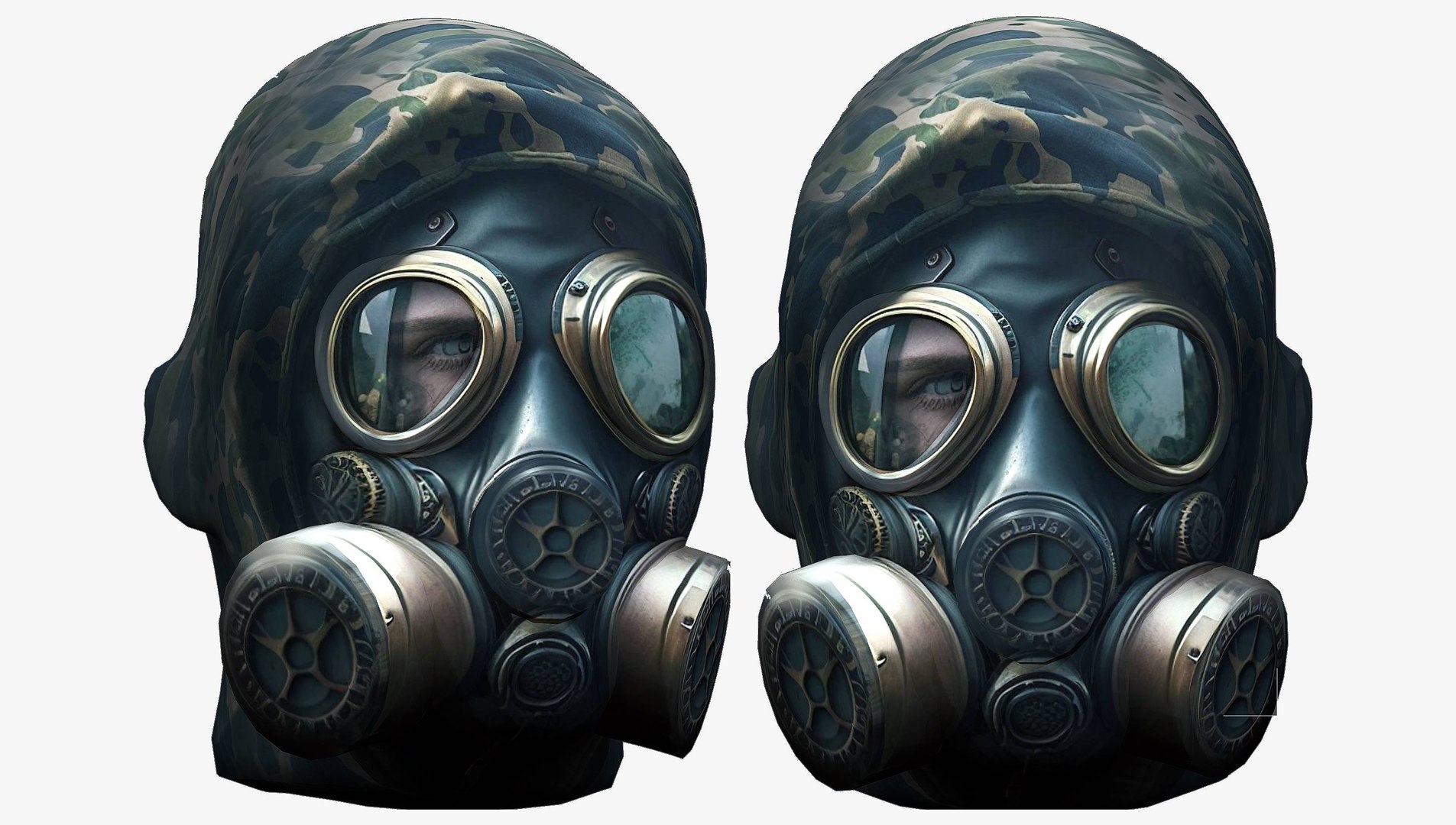 3D 3D Gas Mask Helmet Scifi Futuristic Protection Safety Model ...