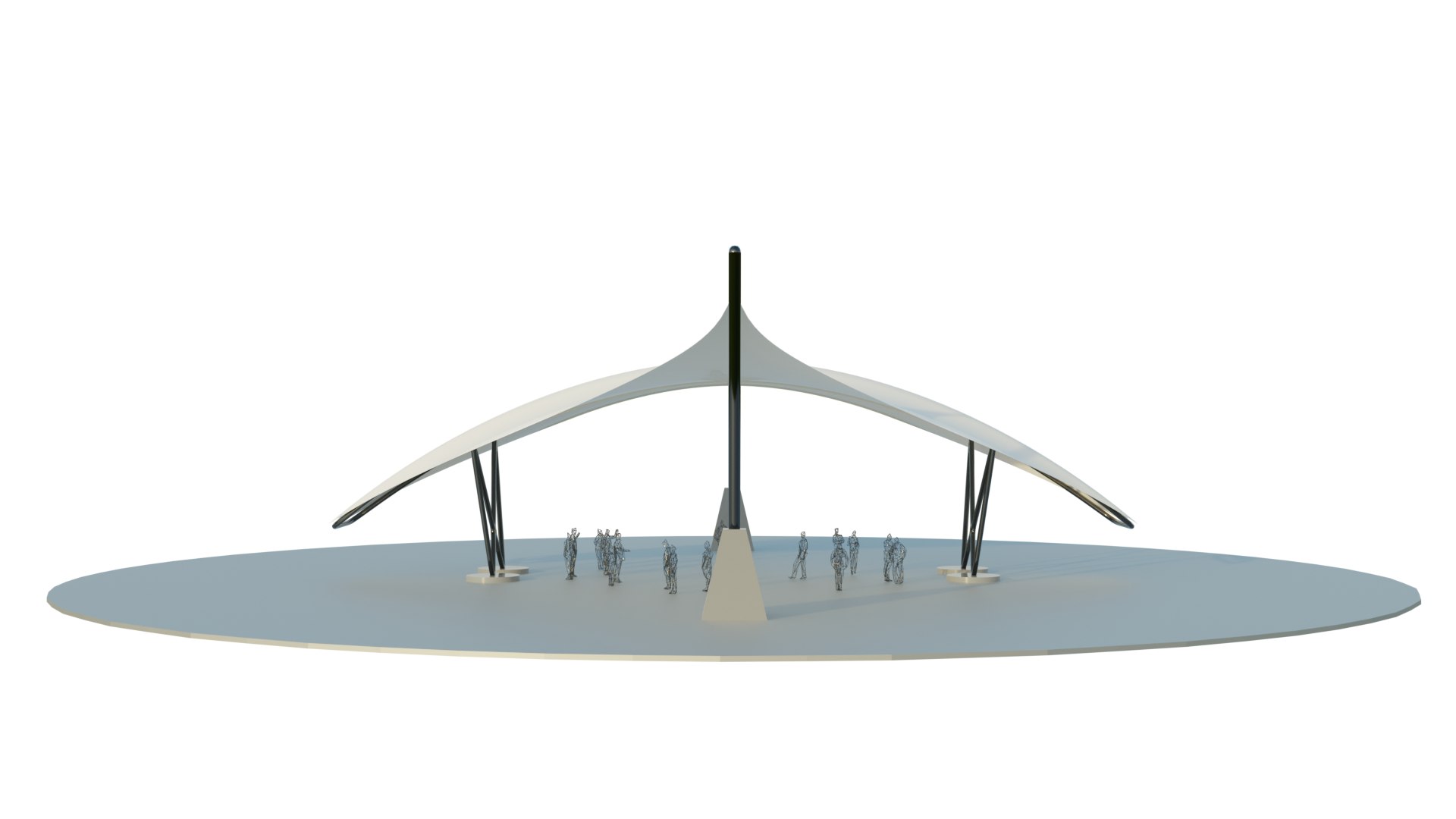Tensile Structure Canopy 3 Model - TurboSquid 2249874