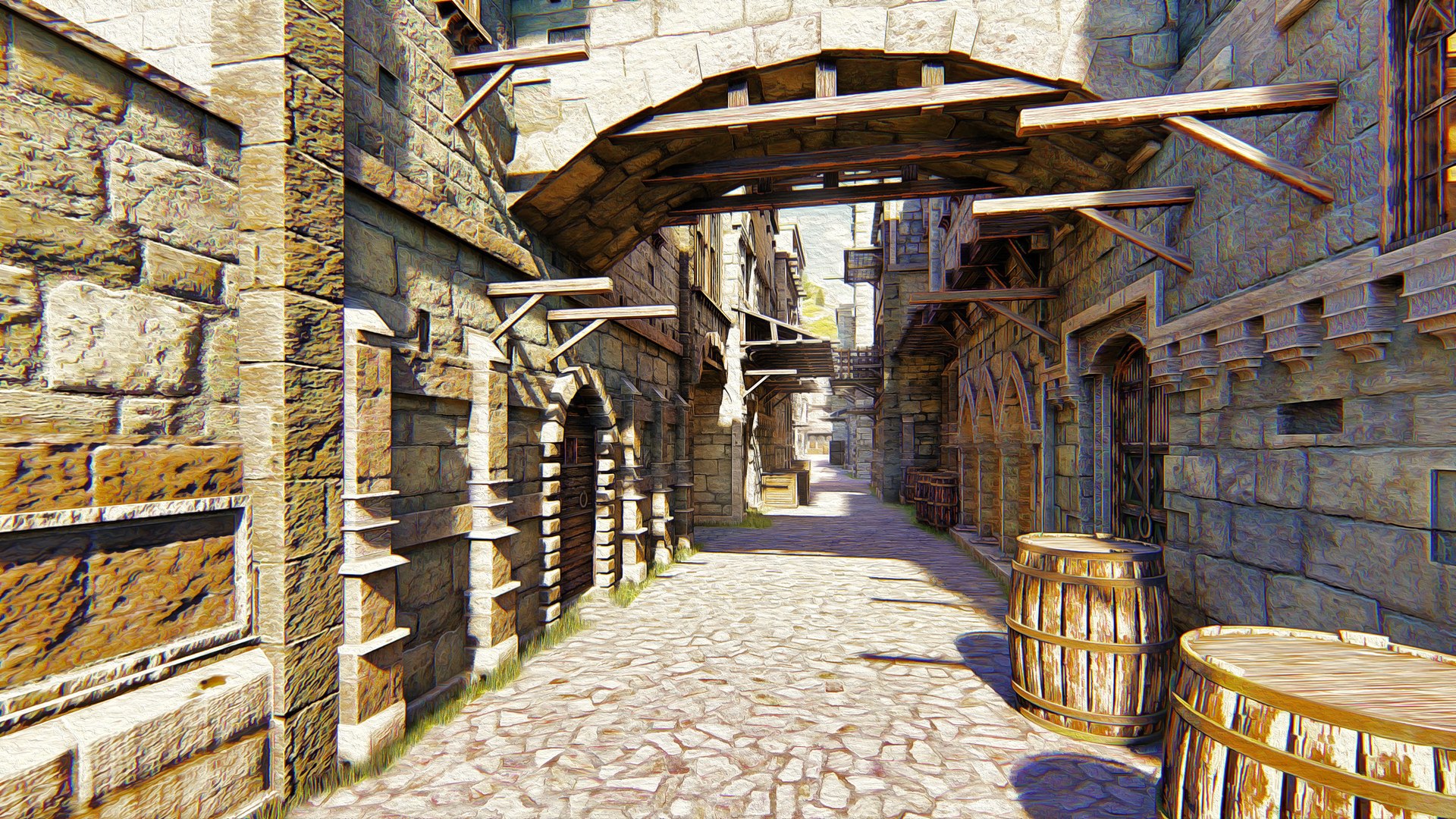3D Model Large Medieval City - TurboSquid 1405269