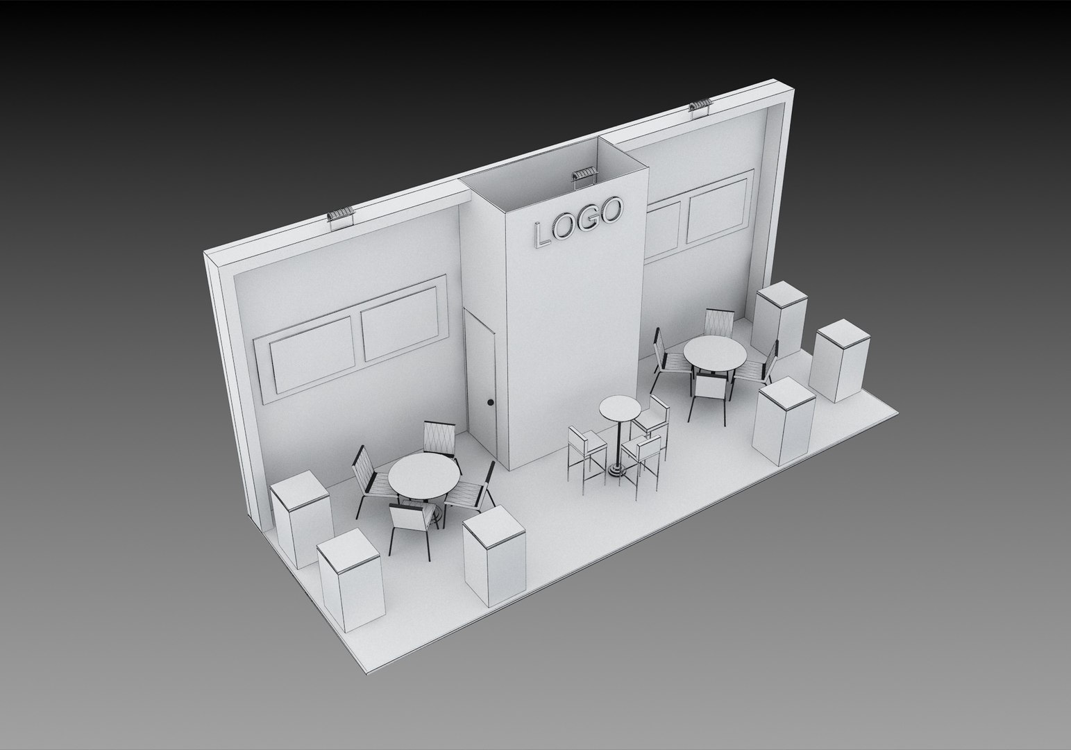 Exhibition Stand 3D Model - TurboSquid 2017273