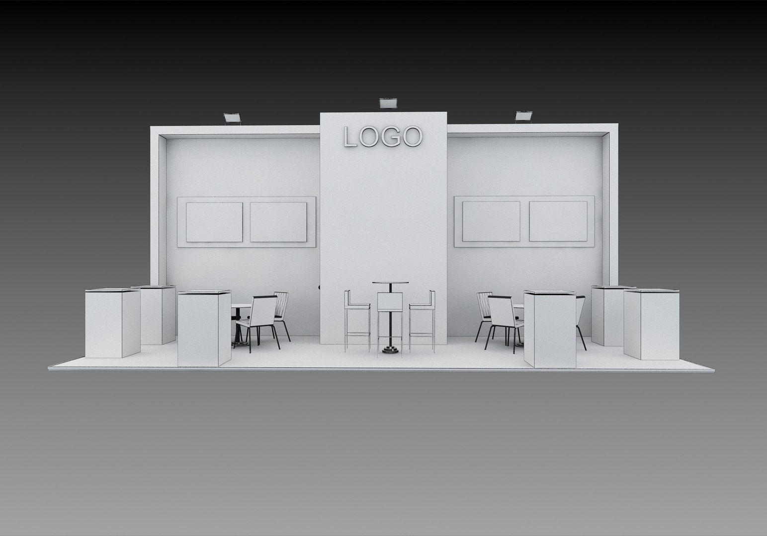 Exhibition Stand 3D Model - TurboSquid 2017273