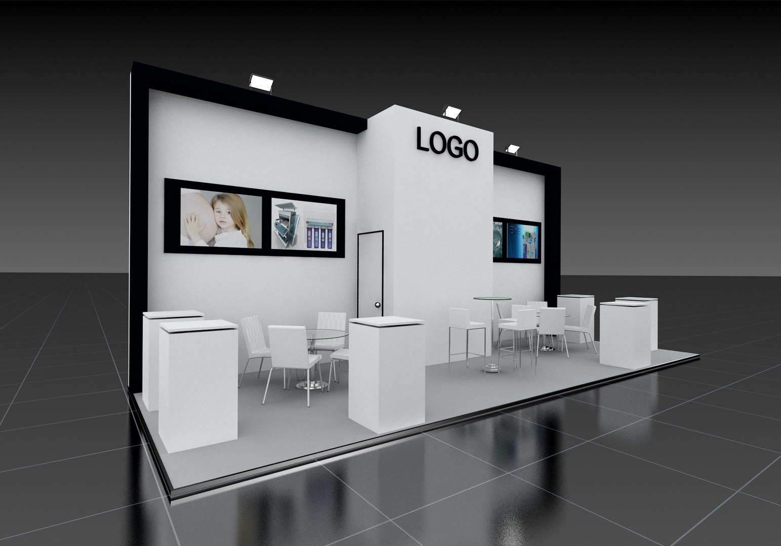 Exhibition Stand 3D Model - TurboSquid 2017273