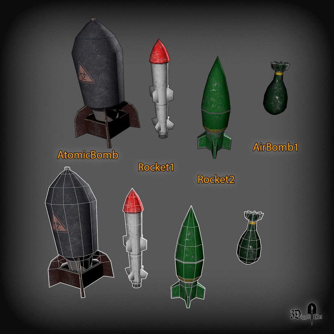 3d Pack Bombs Explosives Model