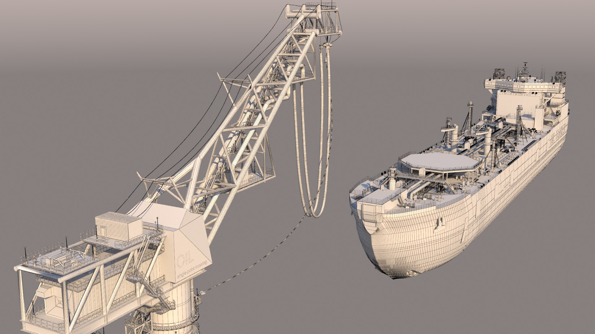 3D Model Oil Tanker At The Berth - TurboSquid 1807496