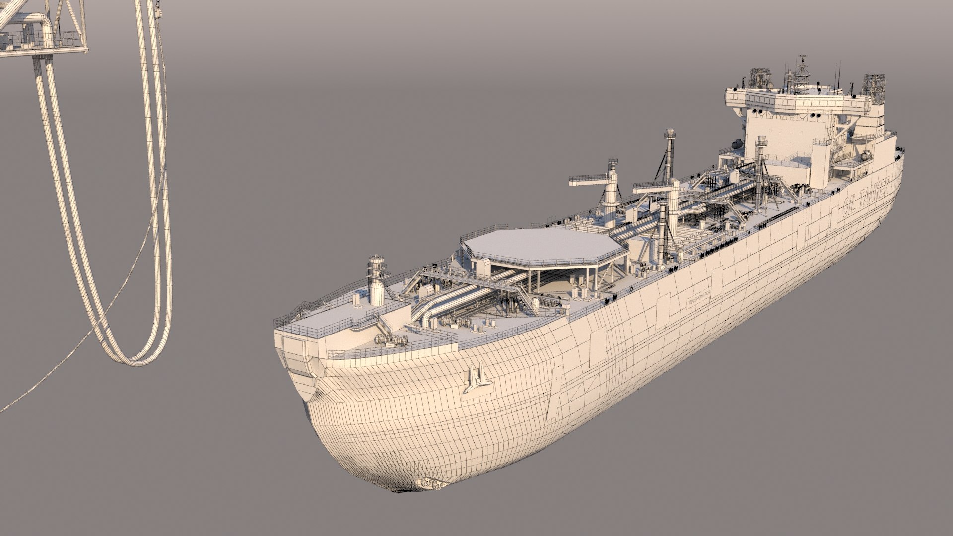 3D Model Oil Tanker At The Berth - TurboSquid 1807496
