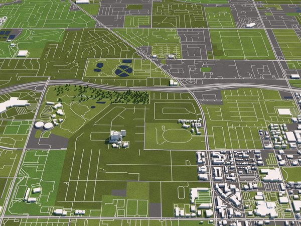 3D buildings houses maps model - TurboSquid 1531569