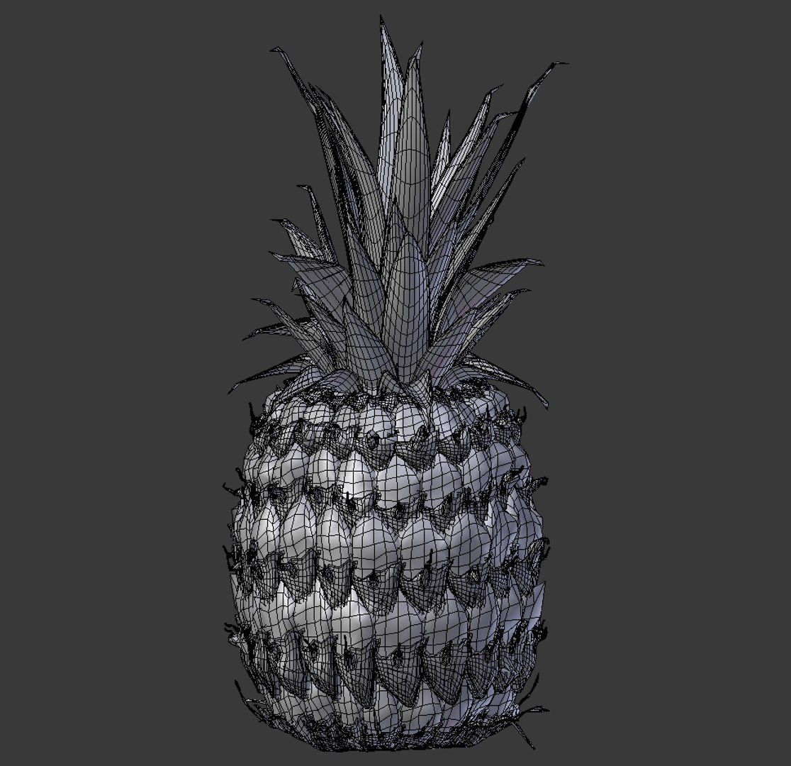 3d Realistic Pineapple Model
