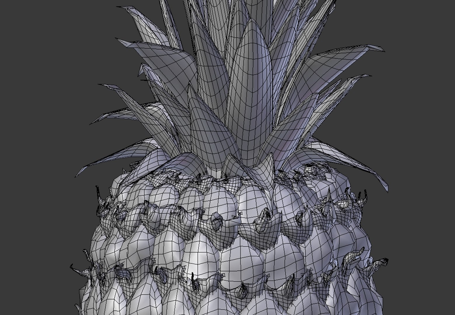 3d Realistic Pineapple Model