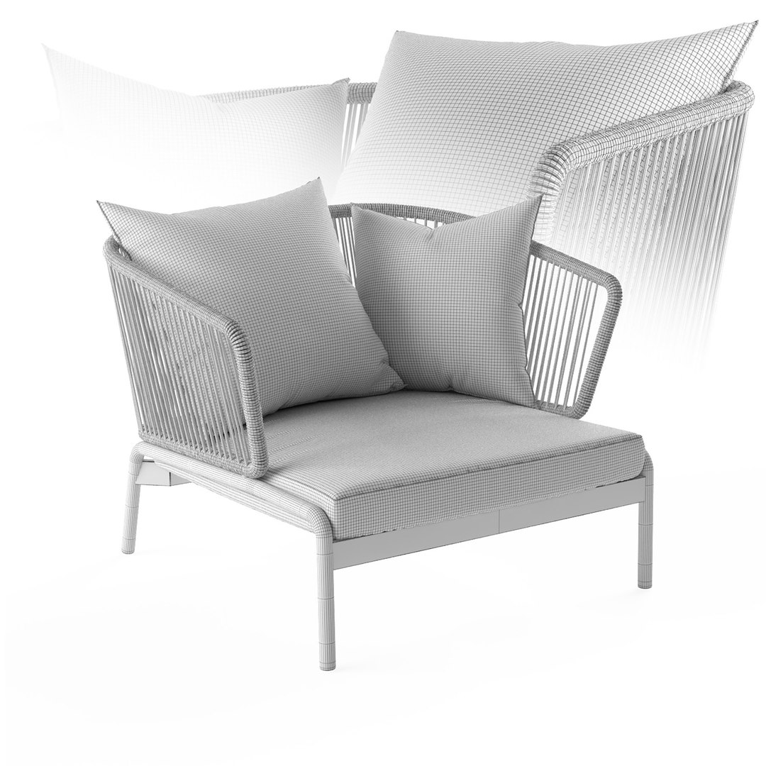 Roda Spool Armchair 3D Model - TurboSquid 1855086