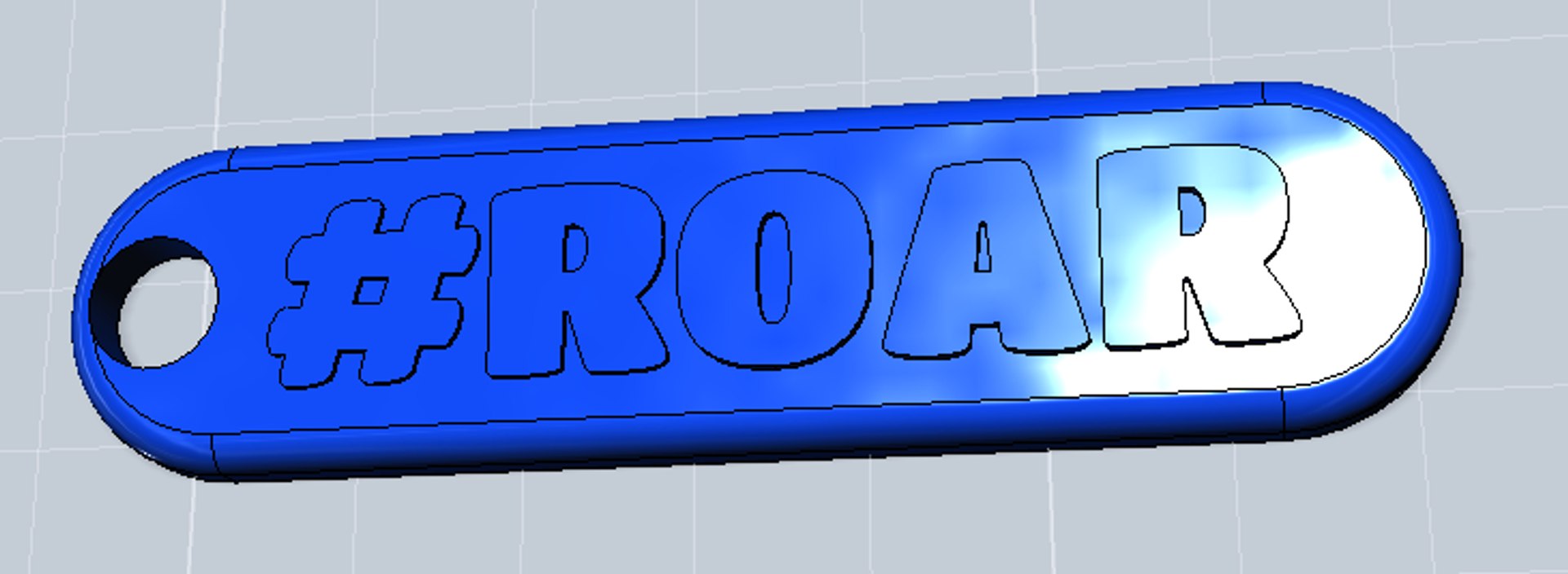 3d Model Roar Keychain