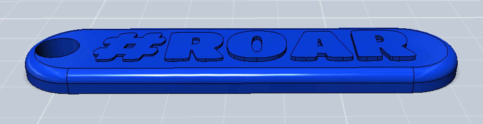 3d Model Roar Keychain