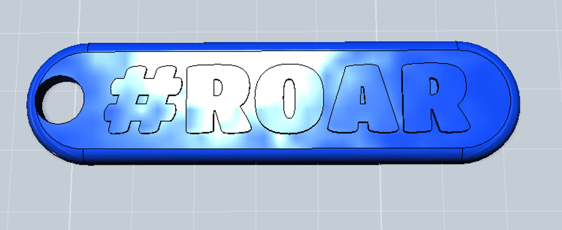 3d Model Roar Keychain