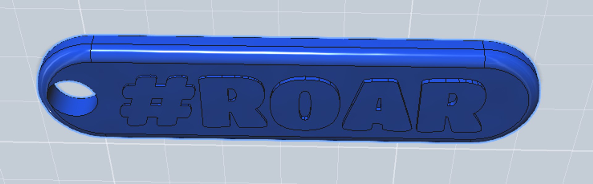 3d Model Roar Keychain