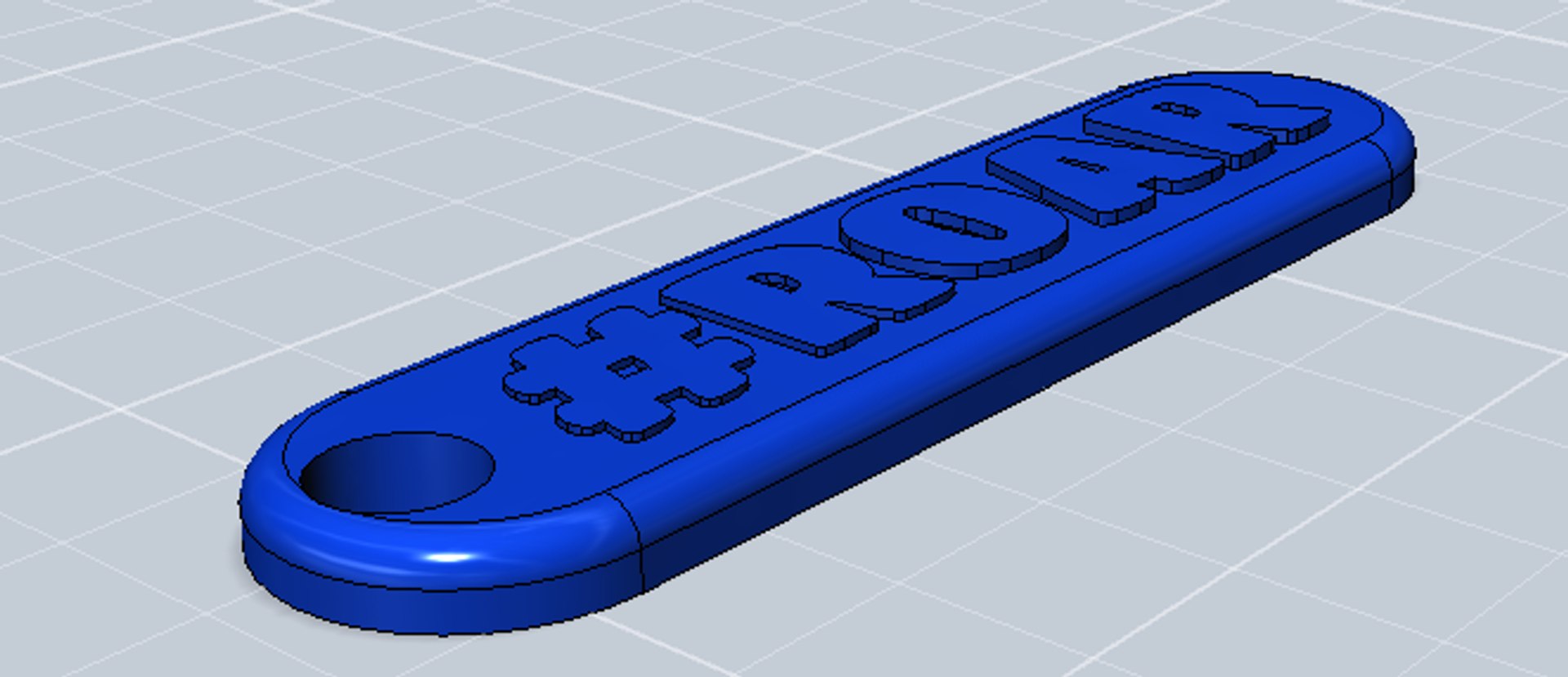 3d Model Roar Keychain