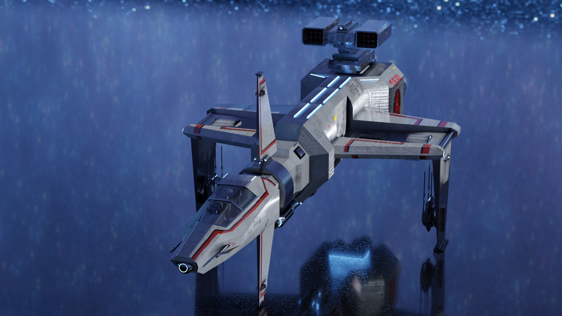 3D Protector SF-90 Spaceship Model - TurboSquid 2313673