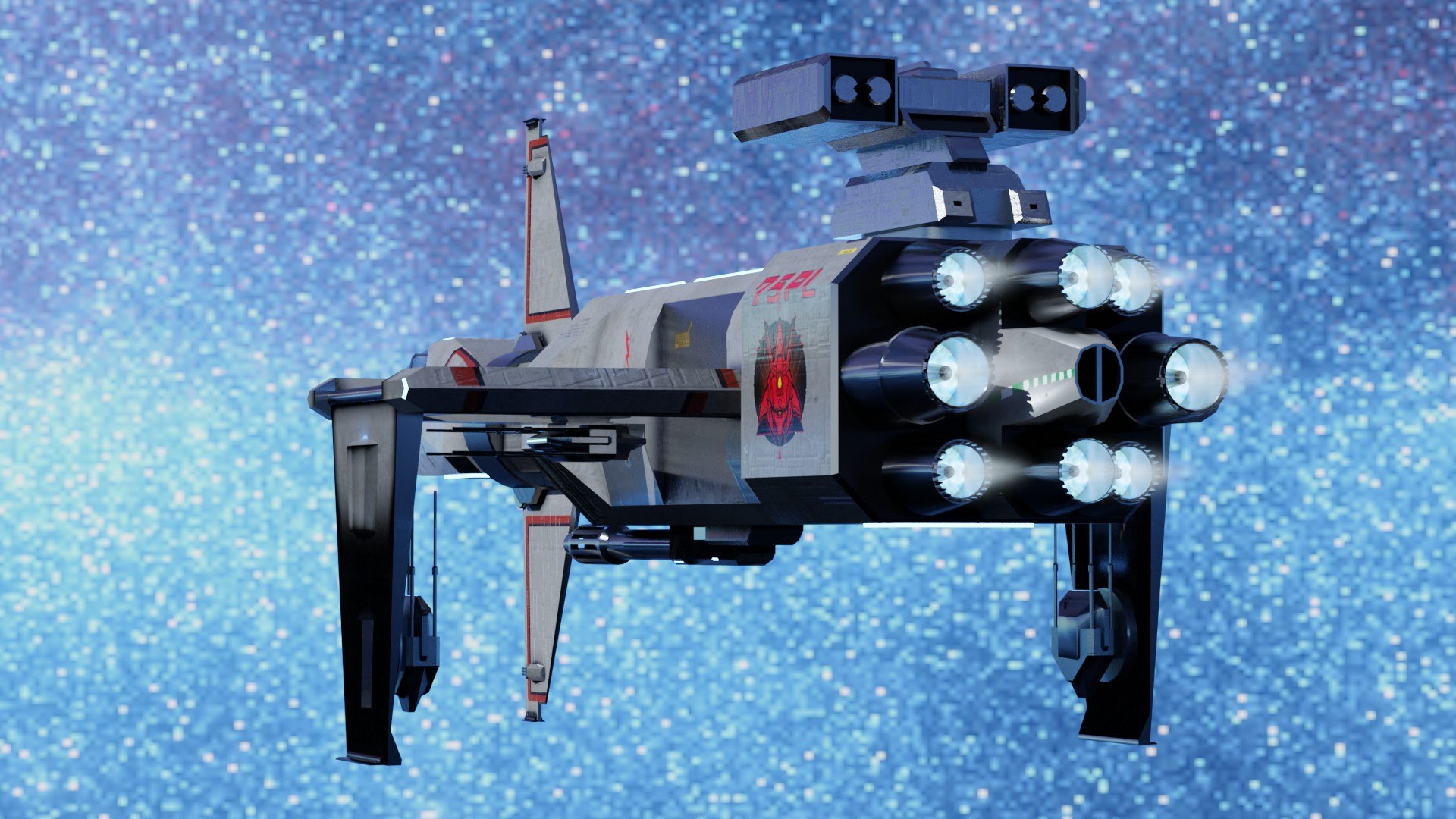 3D Protector SF-90 Spaceship Model - TurboSquid 2313673