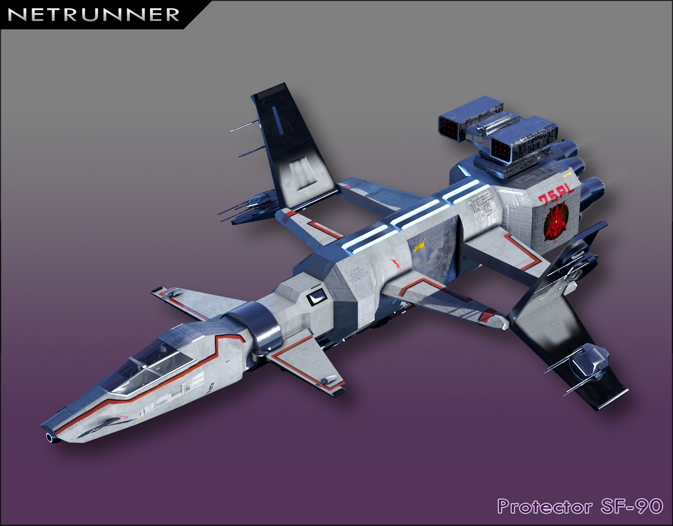 3D Protector SF-90 Spaceship Model - TurboSquid 2313673