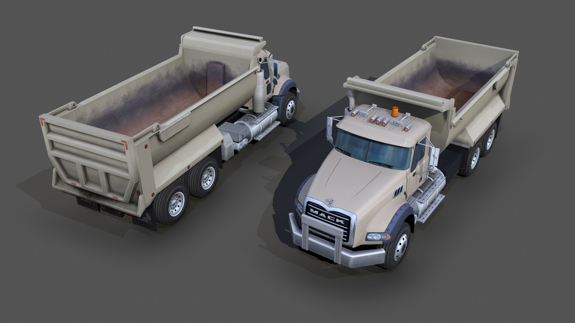 3D Model Mack GRANITE CT713 Dump Truck S08 2006 - TurboSquid 1905349