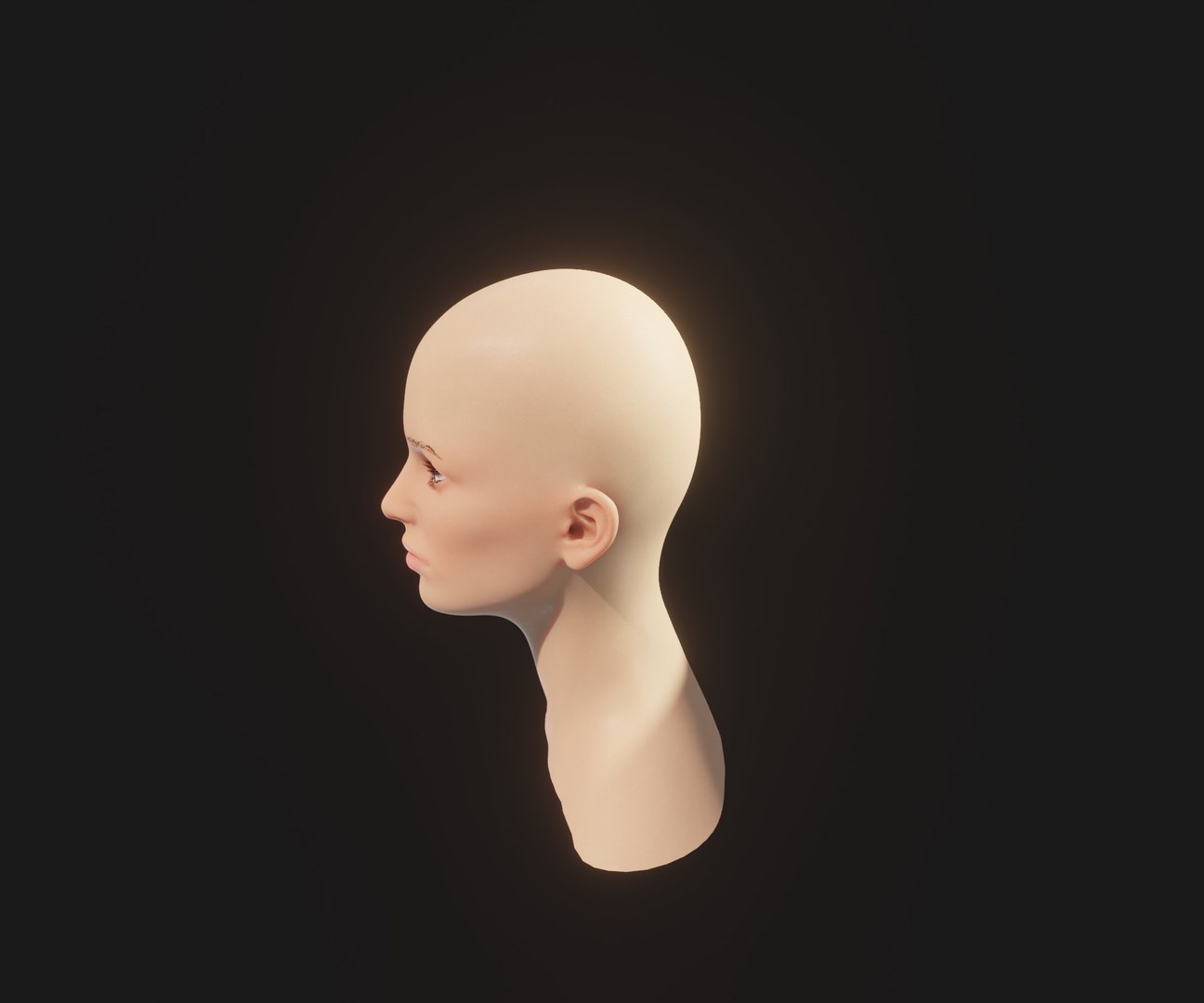 Realistic Female Head 3D Model Animated With Facial Expressions 3D ...