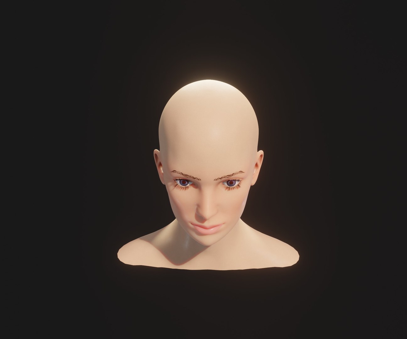 Realistic Female Head 3D Model Animated With Facial Expressions 3D ...