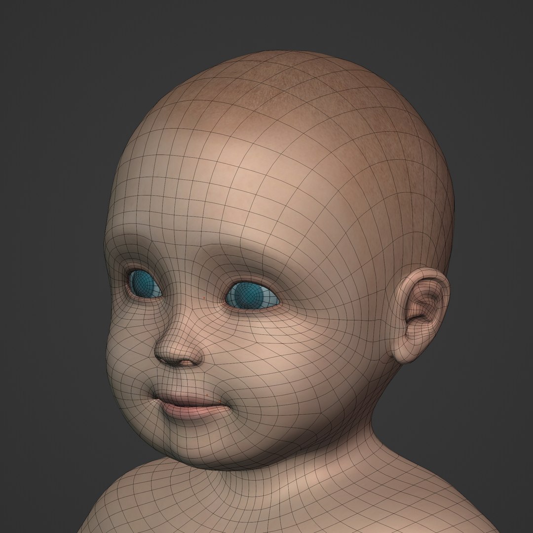 3D Model Baby With 3 Skin Textures - TurboSquid 1939290