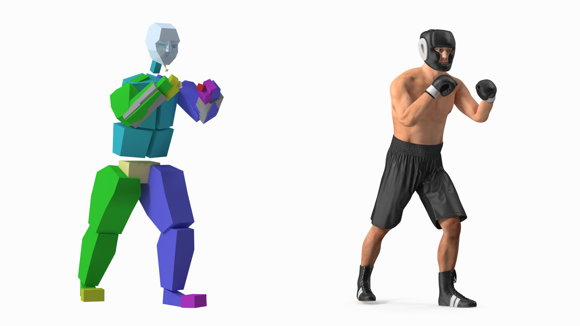 3D Model Boxer Training With Everlast Punching Bag Rigged - TurboSquid ...