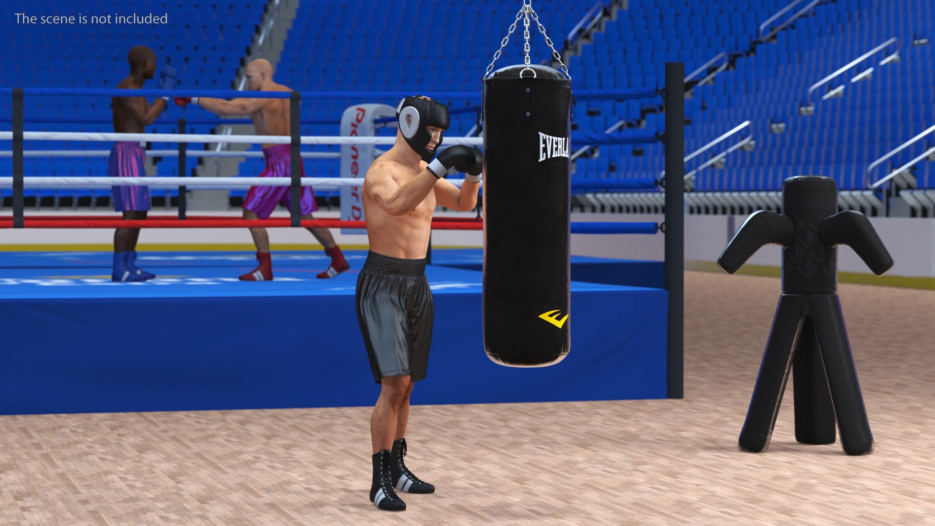 3D Model Boxer Training With Everlast Punching Bag Rigged - TurboSquid ...
