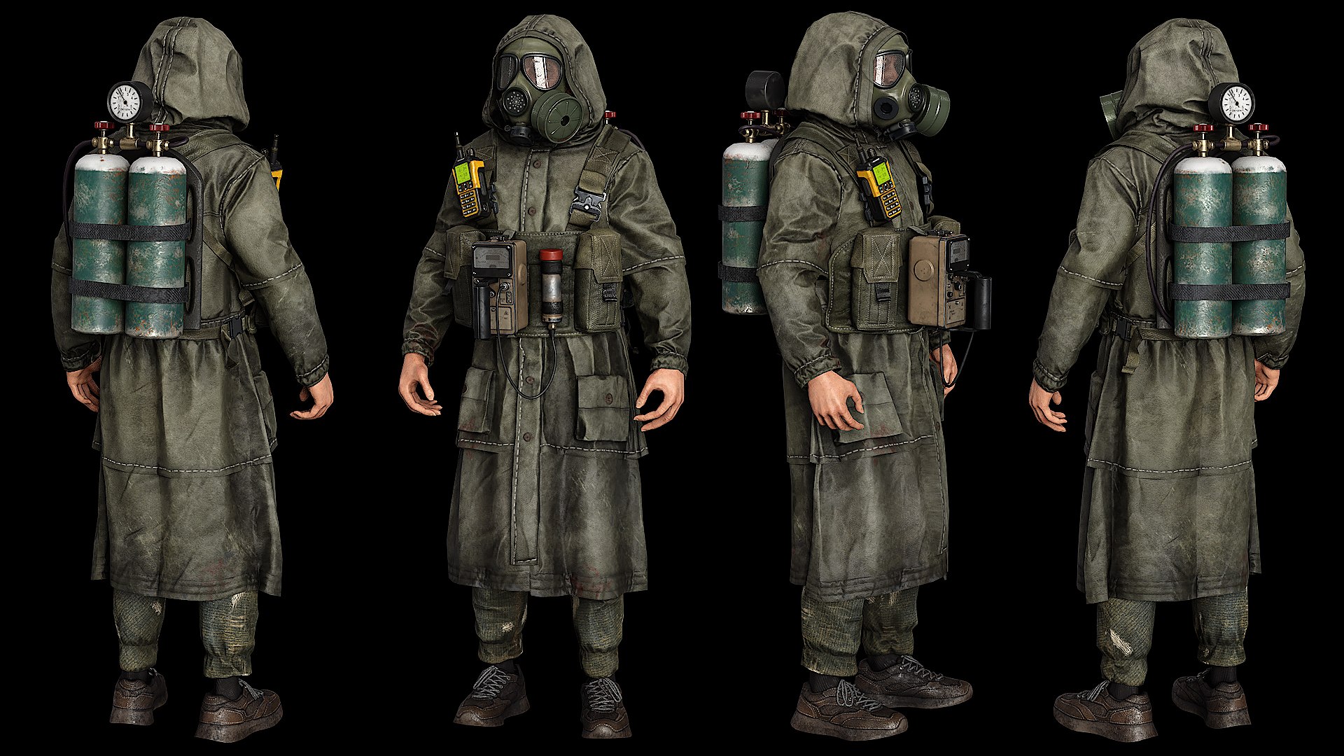 3D Model MODULAR POST APOCALYPTIC SURVIVOR GAME READY 3D CHARACTER Low ...