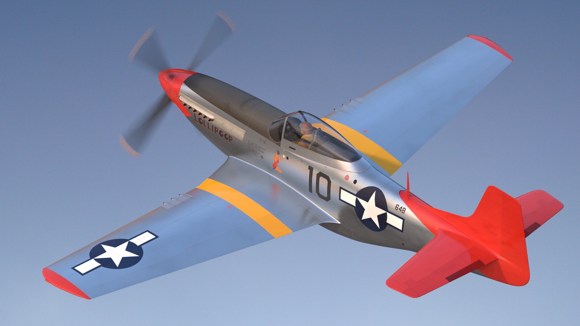 Red Tails P51 Mustang SC Model - TurboSquid 2397074
