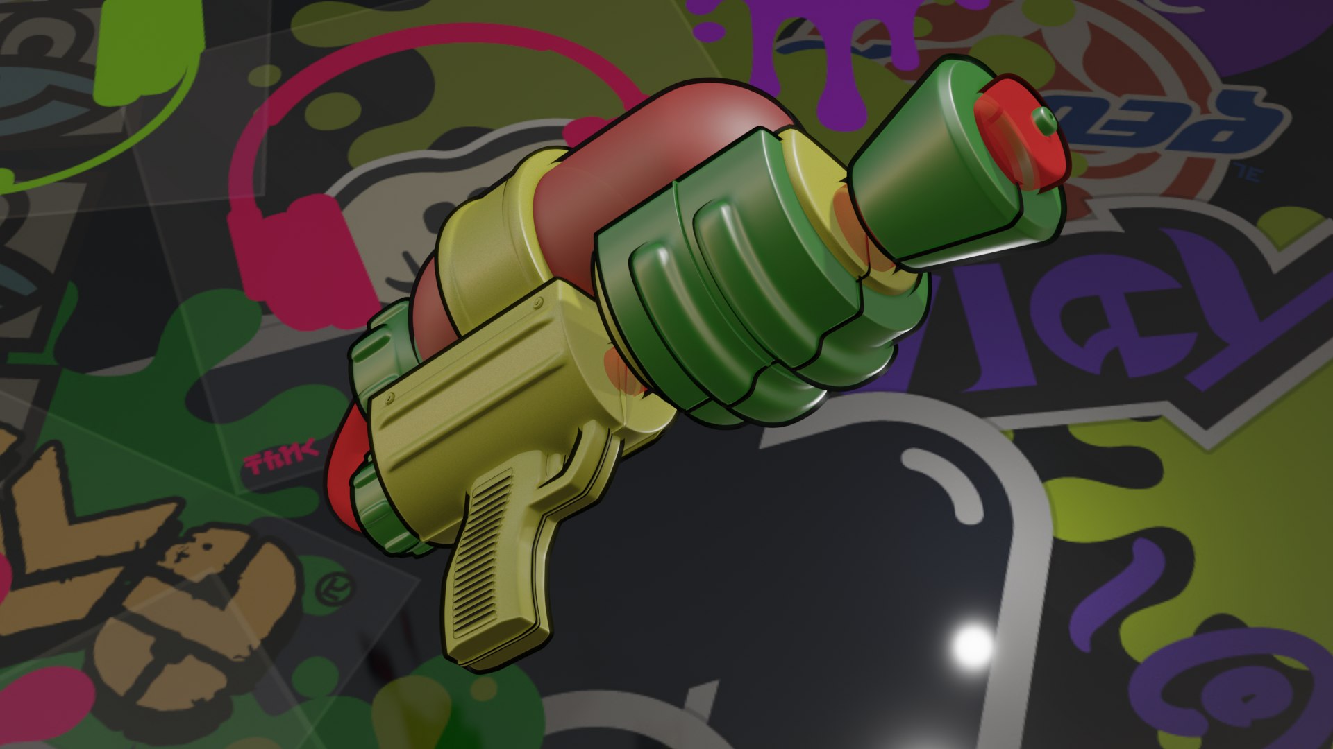 Splatoon Splattershoot 3D Model - TurboSquid 1995412