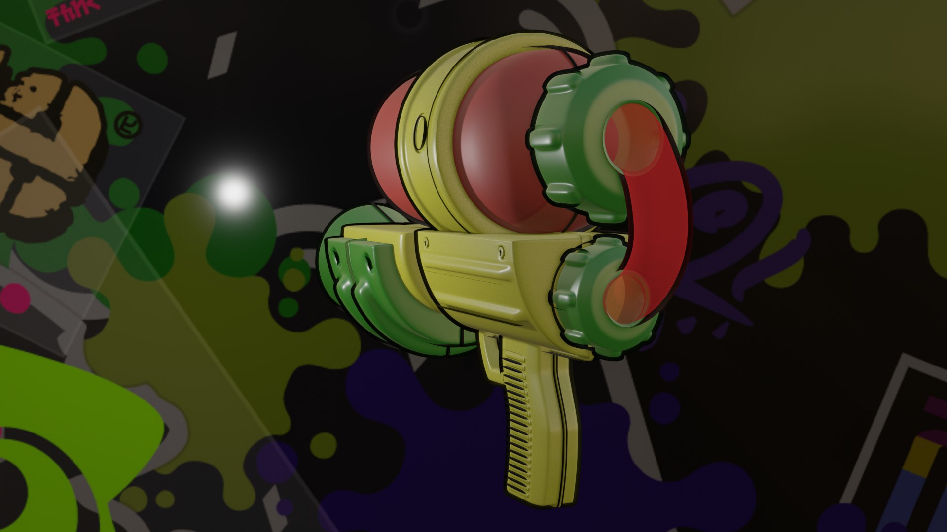 Splatoon Splattershoot 3D Model - TurboSquid 1995412