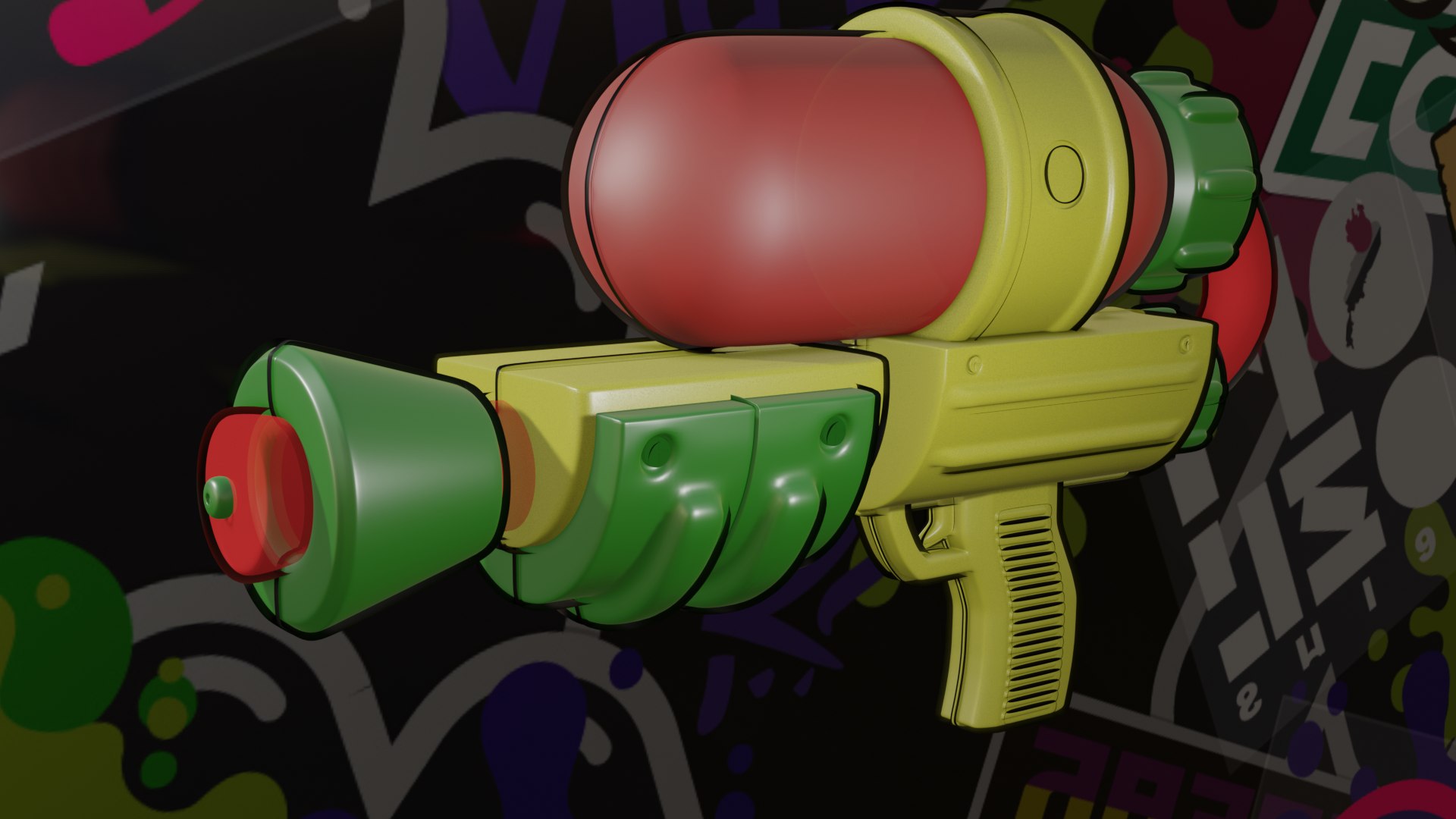 Splatoon Splattershoot 3D Model - TurboSquid 1995412