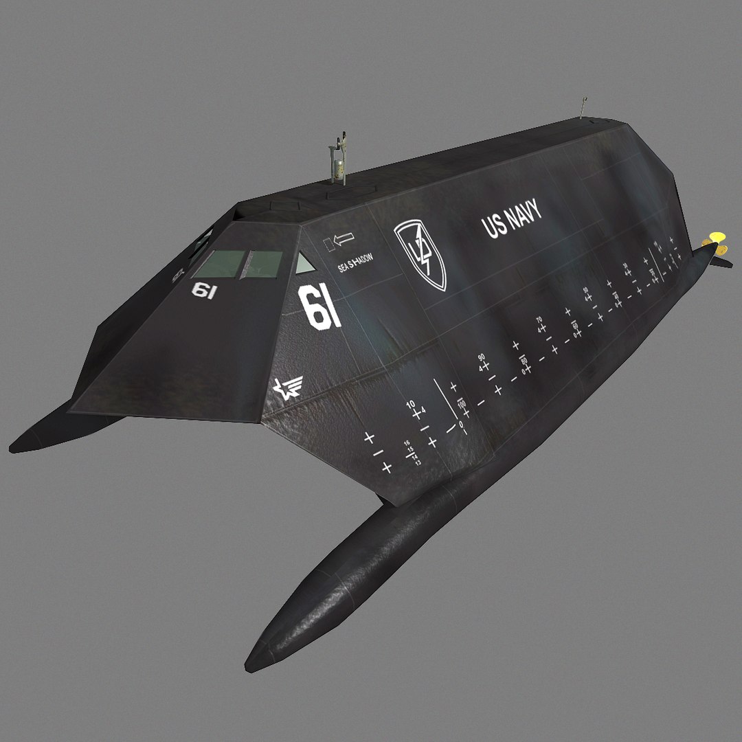 3ds Max Navy Stealth Ship Sea Shadow