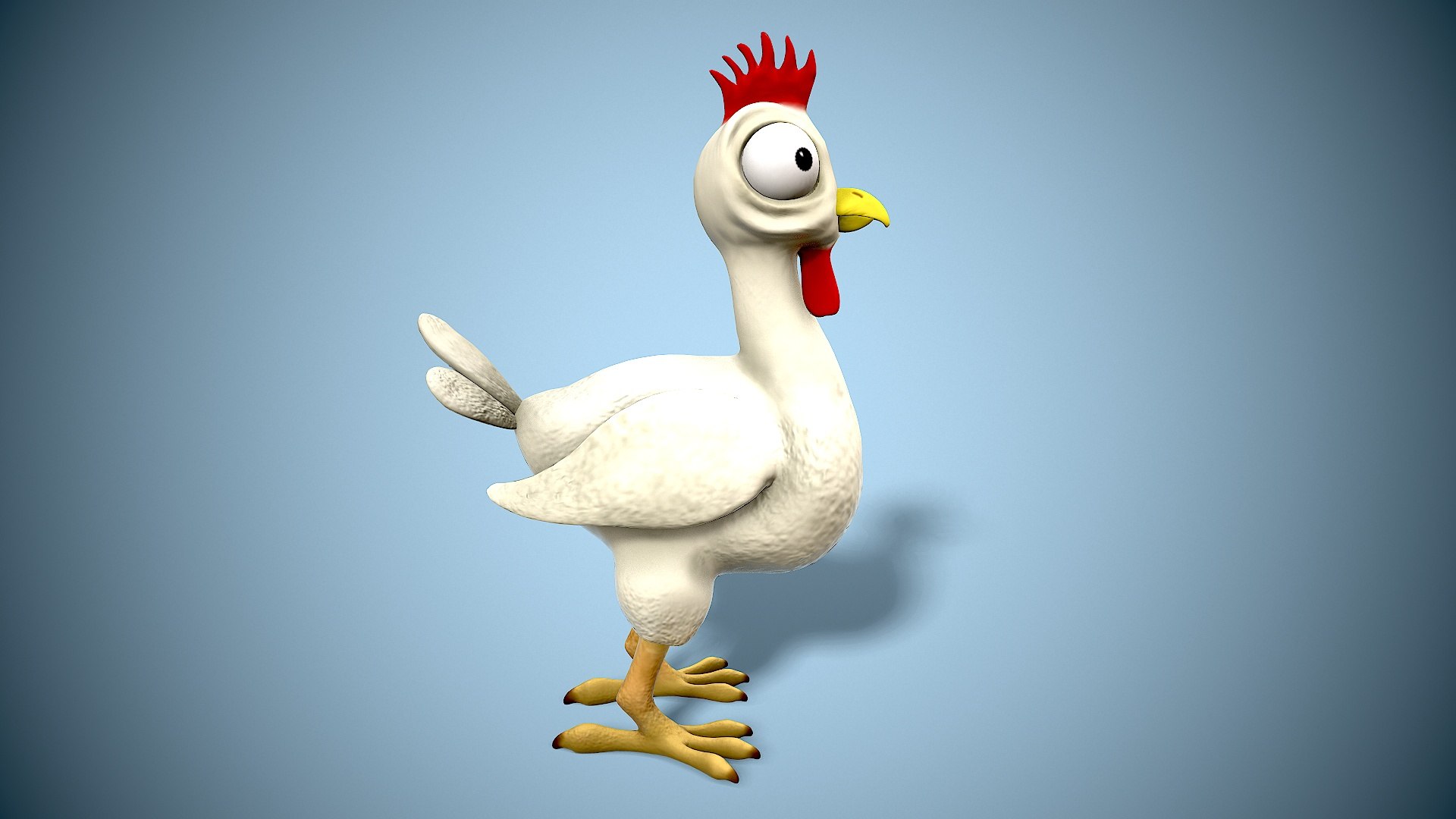 Cartoon Chicken 3D Model - TurboSquid 2047354