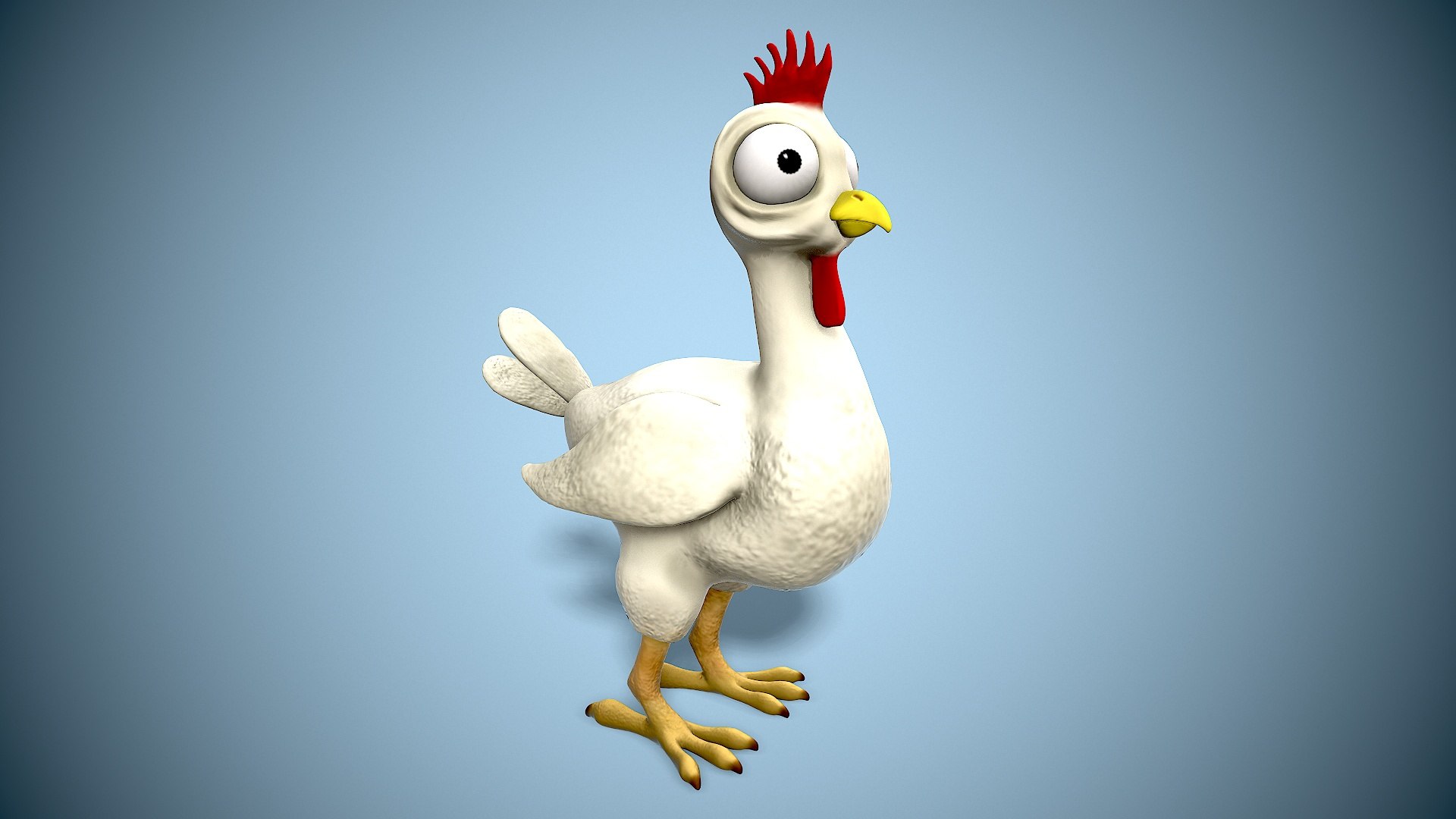 Cartoon Chicken 3D Model - TurboSquid 2047354