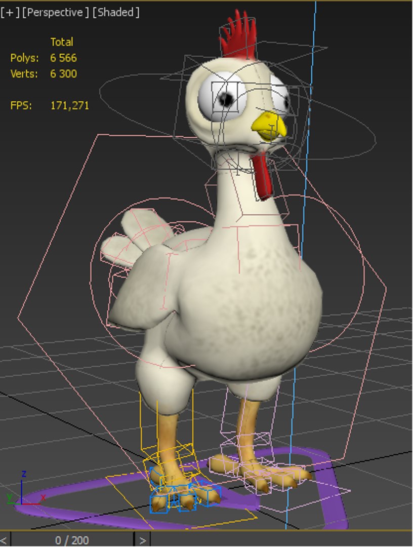 Cartoon Chicken 3D Model - TurboSquid 2047354