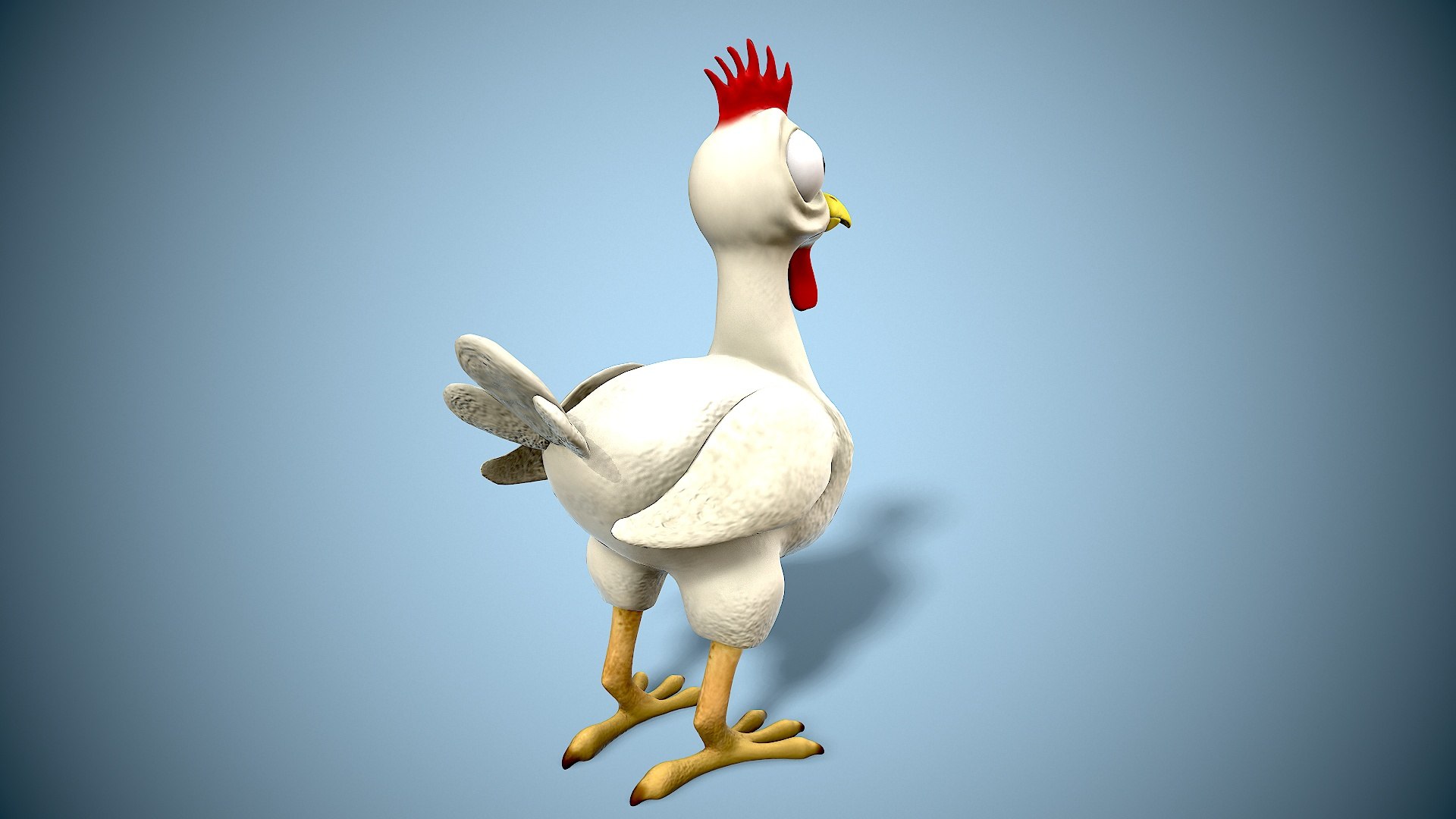 Cartoon Chicken 3D Model - TurboSquid 2047354
