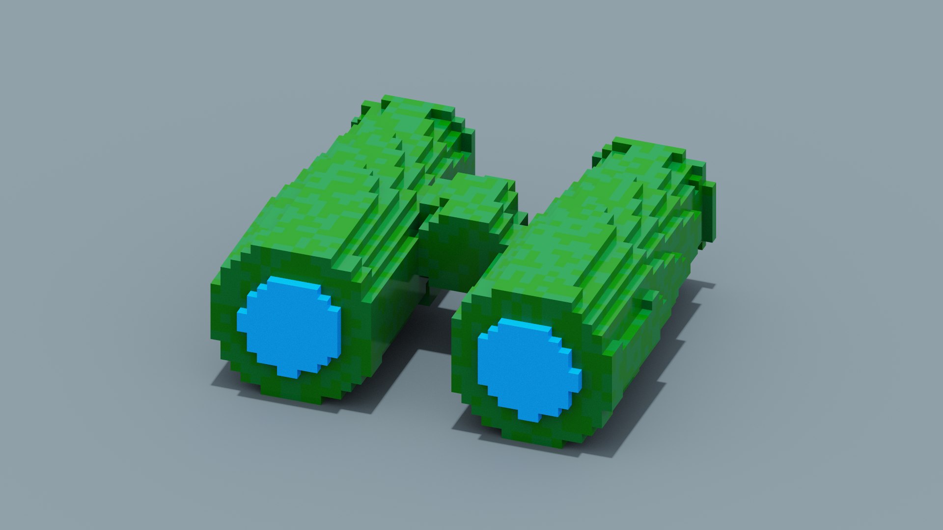 3D Voxel Binoculars - TurboSquid 2026423