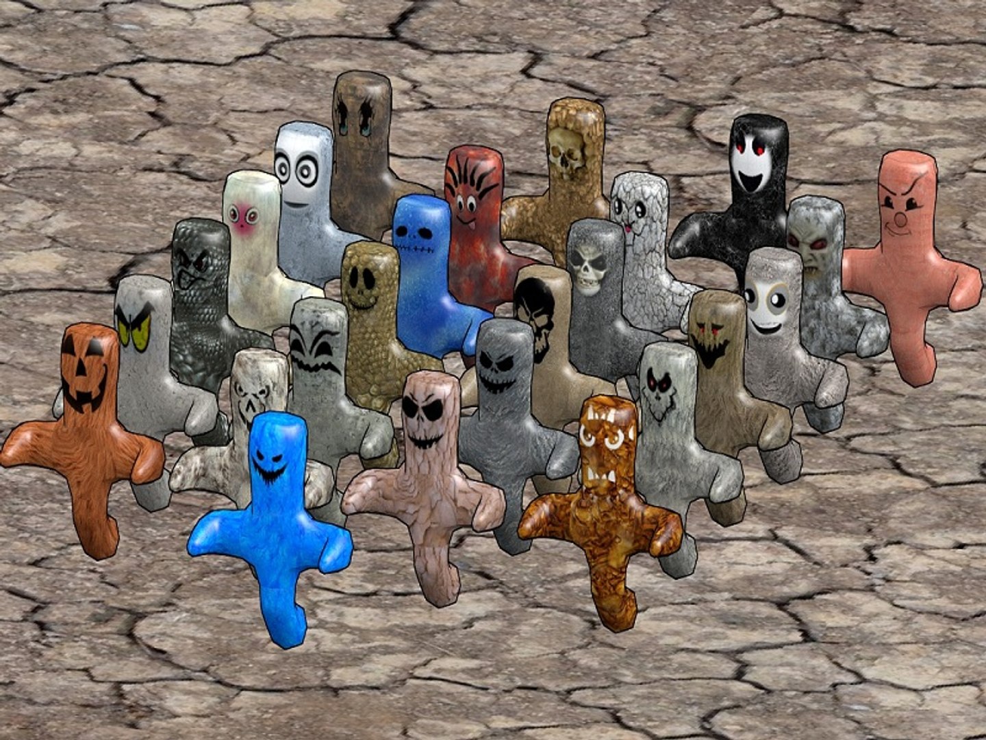 maya toon ghost character pack