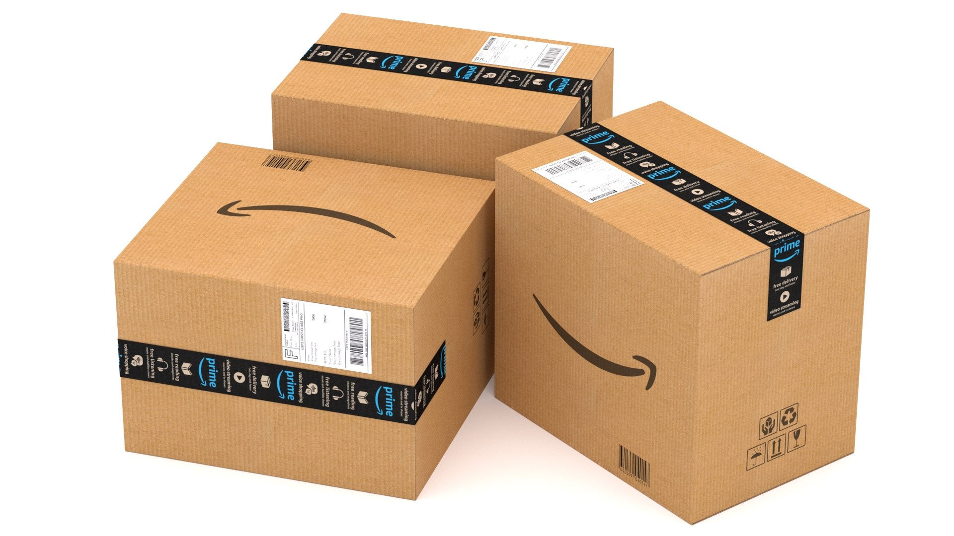 3D Amazon Cardboard Box Model - TurboSquid 1777724
