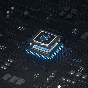 3D Model C4D Octane CPU Chip Core Capacitance Scifi Circuit Board 10 ...