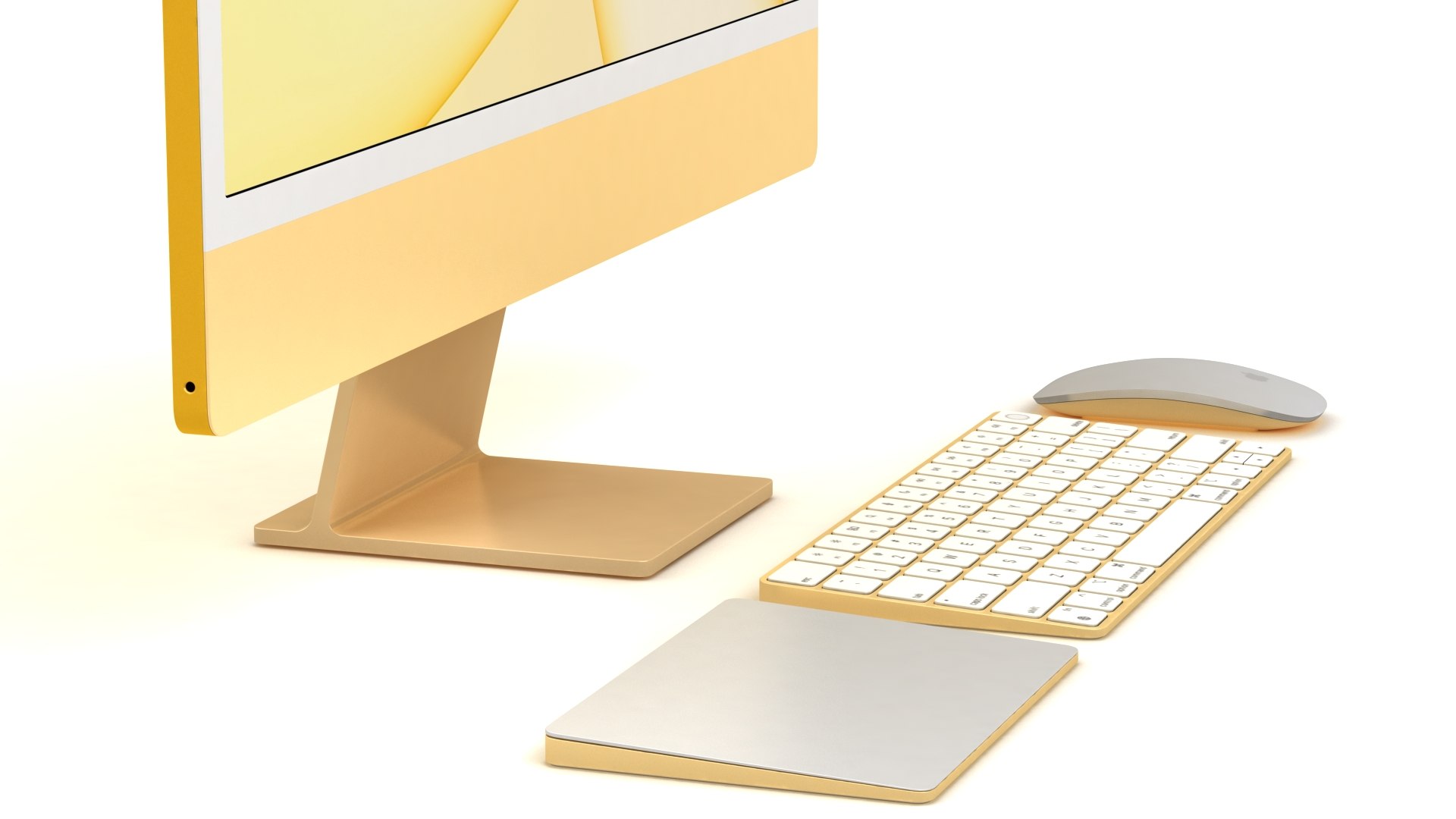 Apple IMac 24 Inch 2021 Yellow 3D - TurboSquid 1838430